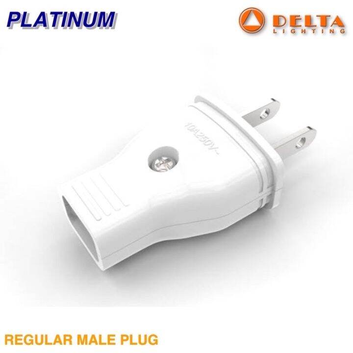 Delta Regular Plug | Male Plug | 10A/240V Extension Plug 2 Pin | Lazada PH