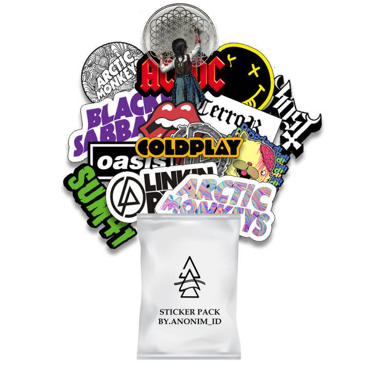 Stiker Pack Band Sticker Aesthetic Sticker Band Rock Metal Bahan Tebal ...