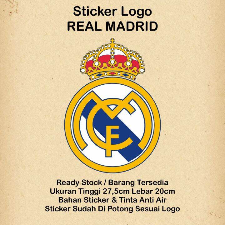 STIKER REAL MADRID STICKER REAL MADRID STIKER LOGO REAL MADRID STICKER ...