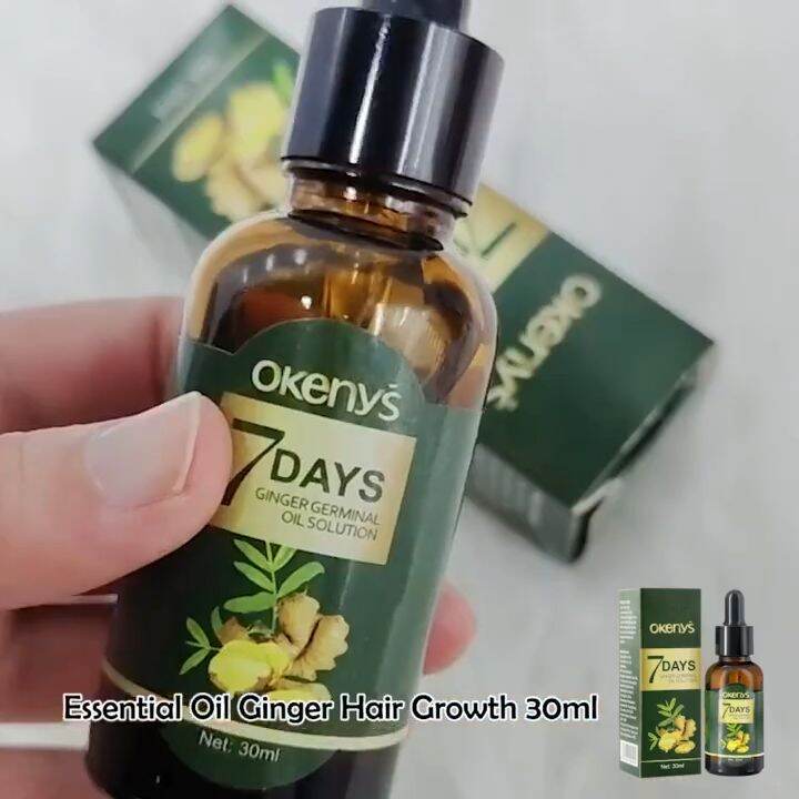 Okeny's Ginger Hair Growth Serum 7 DAY Rapid Grower Hair Treatment Essence Anti Hair Loss Hair ...