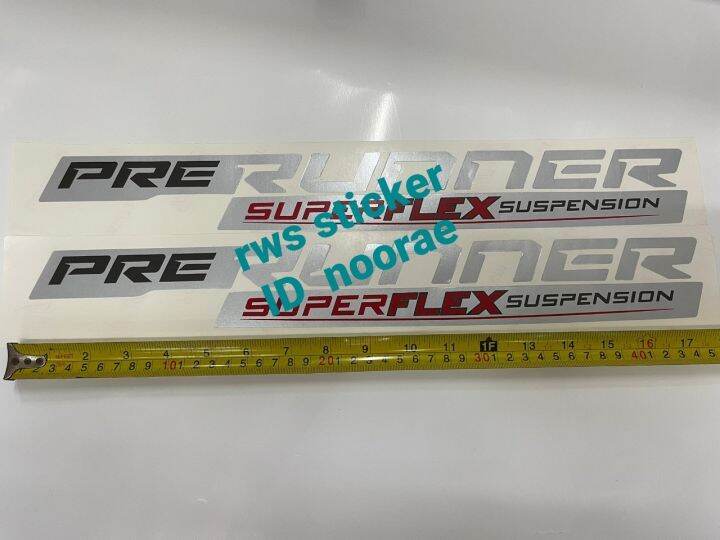 สติ๊กเกอร์งานสกรีนดั้งเดิม PRERUNNER SUPERFLEX SUSPENSION สำหรับติดข้าง ...
