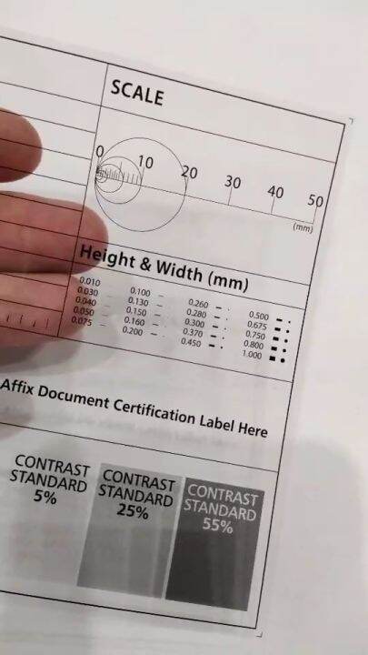 แผ่นใสสำหรับตรวจสอบชิ้นงานDG120, Dot ruler Point line ruler Stain card ...