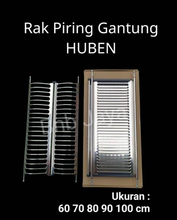 Rak Piring Gantung Merk Huben Stainless Stell Uk.60 cm | Lazada Indonesia