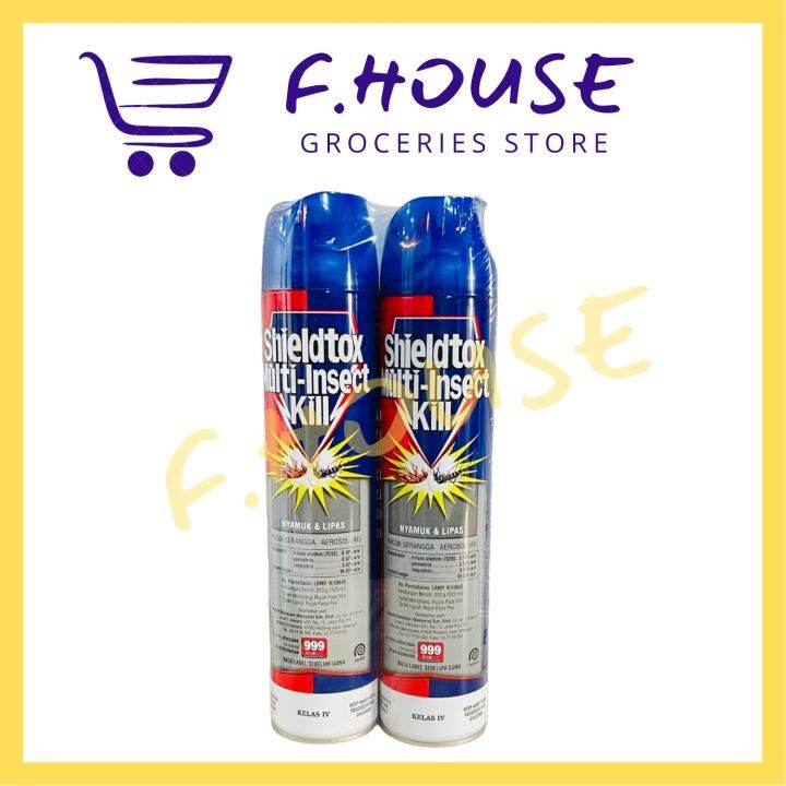 Shieldtox Multi-Insect Killer Spray Aerosol (525ml x 2’s ) [Twinpack ...