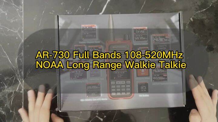 ABBREE AR-730 Full Band Walkie Talkie Airband Wireless Copy Frequency ...