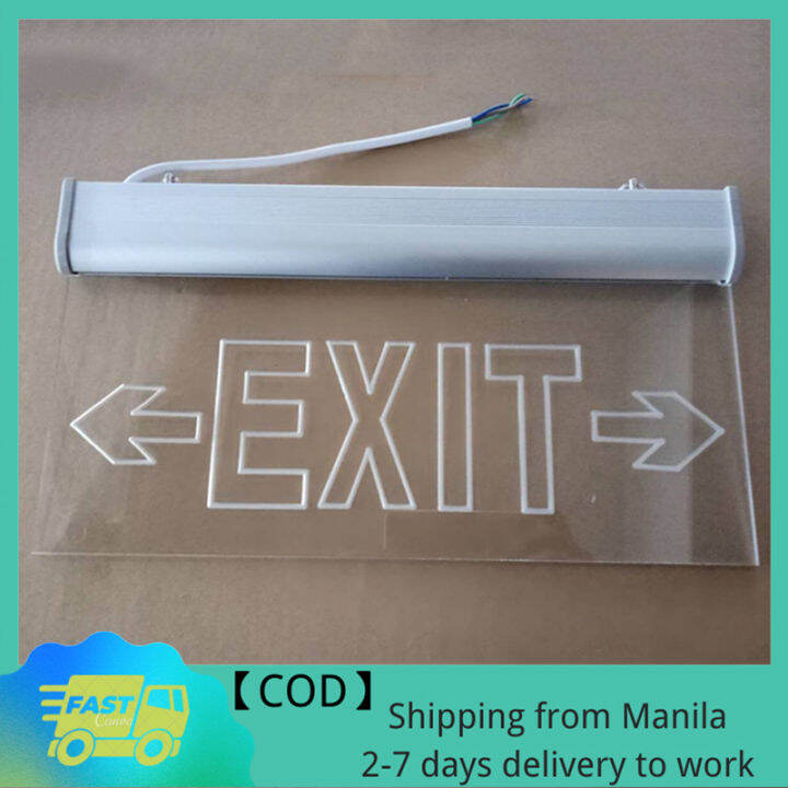 LED Exit Light Exit Sign Acrylic Green | Lazada PH