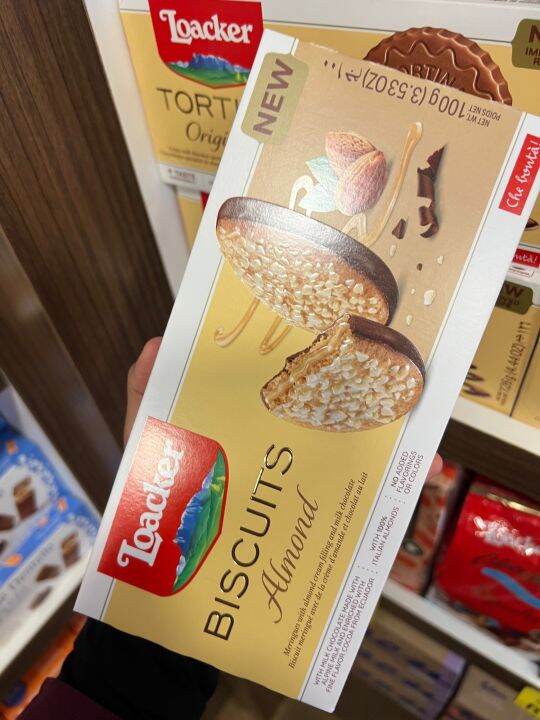 COKLAT LANGKAWI LOACKER BISCUIT CHOC CHIPS ALMONDS | Lazada