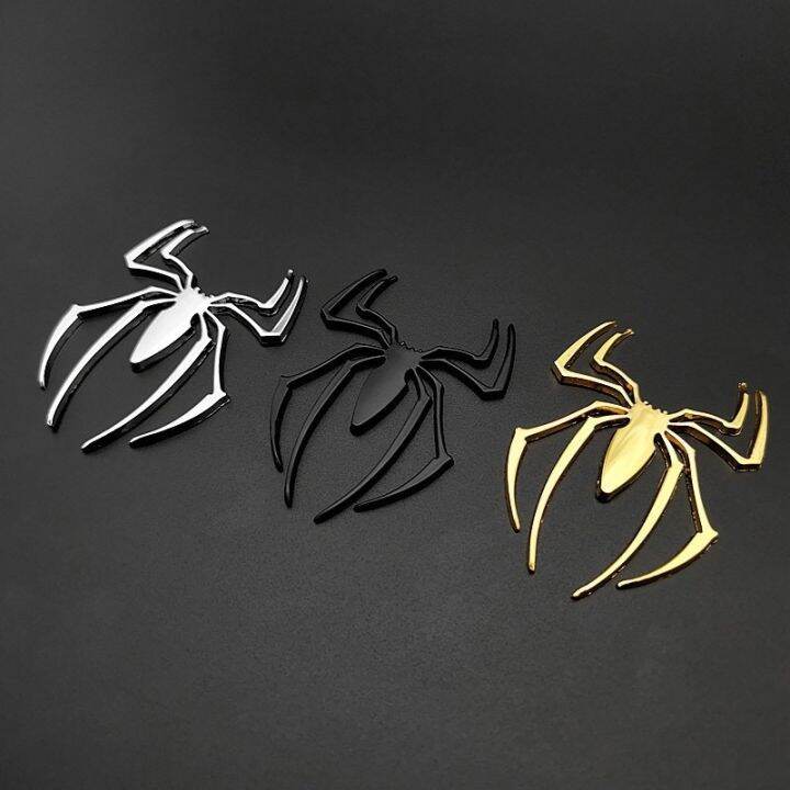 3D Car Sticker emblem Universal Metal Spider Shape Chrome 3D Car Truck ...