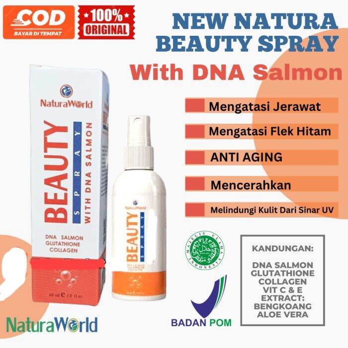 Natura Beauty Spray Asli New prodak DNA SALMON 60ml | Lazada Indonesia