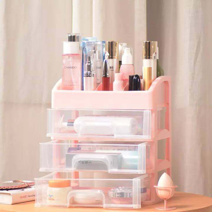 Rak Kosmetik 3 Laci Rak Susun 3 Rak Drawer -Mall Design Store | Lazada ...