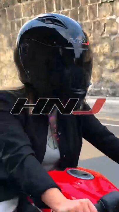 HNJ 855 PLAIN helmet motorcycle full face Man Single Visor helmet Woman ...