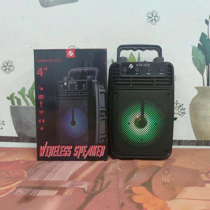 ลำโพงบลูทูธ KTS-1272 wireless speaker ลำโพงปรับเสียงได้ เสียบไมโครโฟนได้ KARAOKE | Lazada.co.th