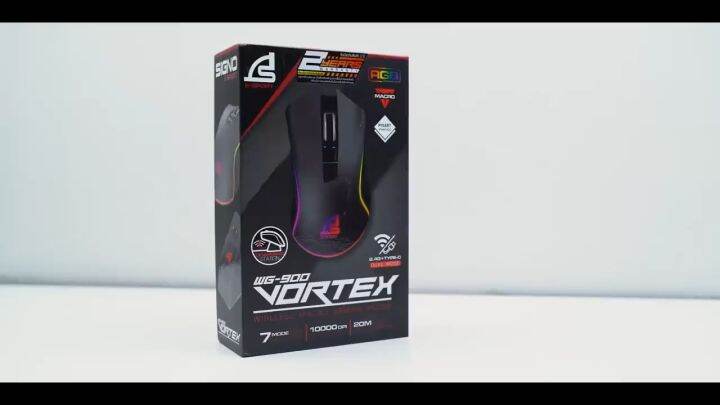 🔥เปิดตัวสีขาว🎉🔥(WG-900) WIRELESS MOUSE SIGNO VORTEX (มีแท่นชาร์ต/ใช้งาน ...