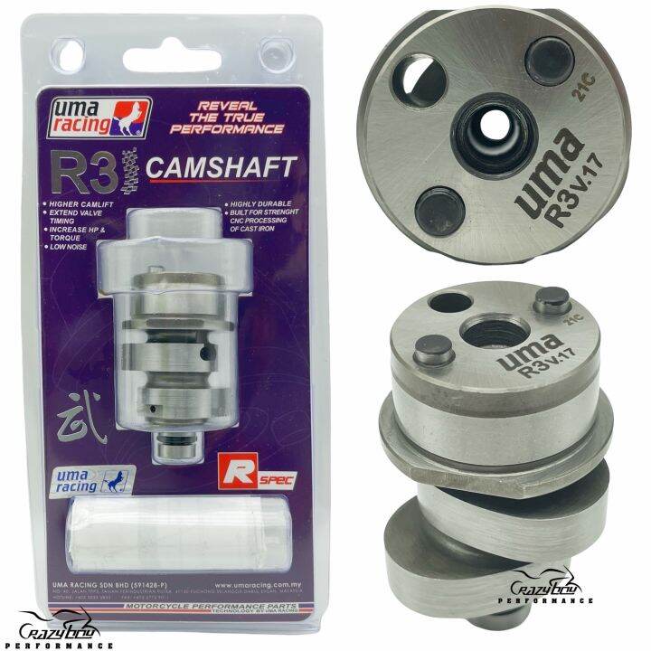 UMA RACING 100% ORIGINAL CAM SHAFT R3 Y15ZR LC135 FZ150 CAMSHAFT RACING ...