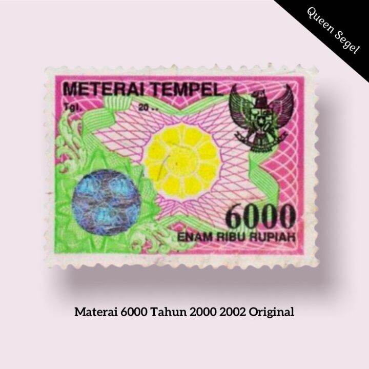 Materai 6000 Asli Tahun 2000 2002 Original Pos | Lazada Indonesia