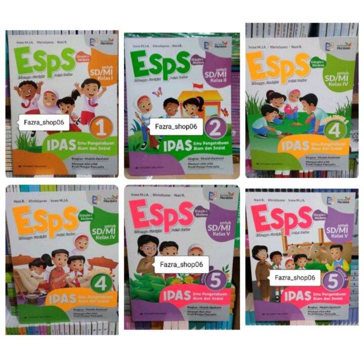 Buku Pelajaran ESPS IPAS sd mi kelas 1 2 4 5 volume 1 2 kurikulum merdeka Erlangga | Lazada ...