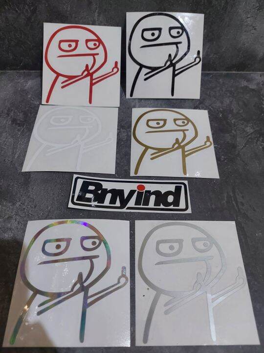 STICKER Stiker MIDDLE FINGER Fucek CUTTING | Lazada Indonesia