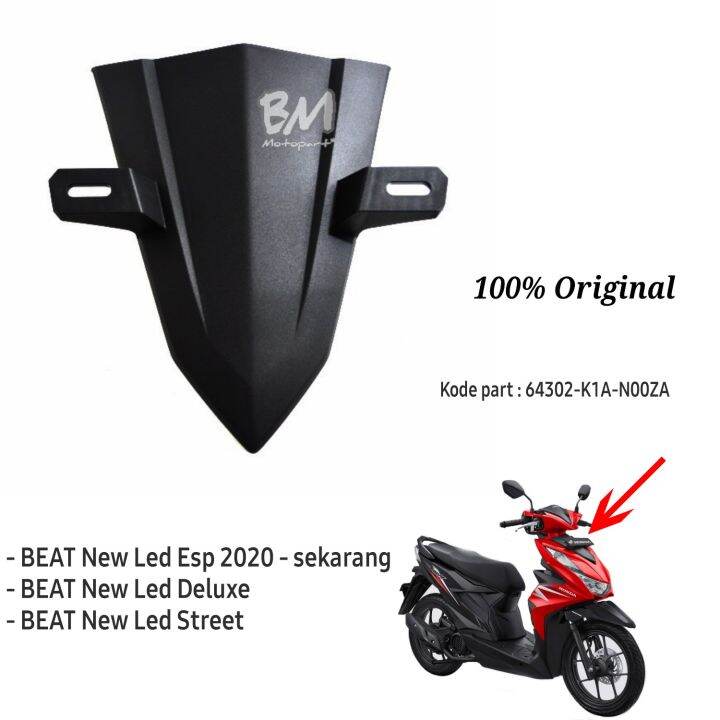 Panel Dasi Kecil Dudukan Plat Nomor Depan BEAT Led Deluxe Street 2020-2022 ORIGINAL | Lazada ...
