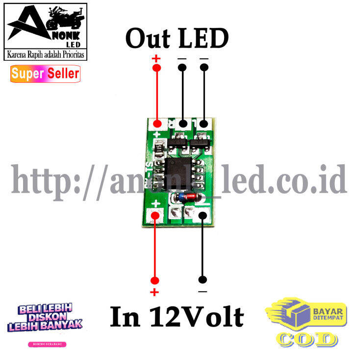 Modul Kit Strobo 2Channel Otomatis / Modul LED Strobo Flip-Flop / Modul ...