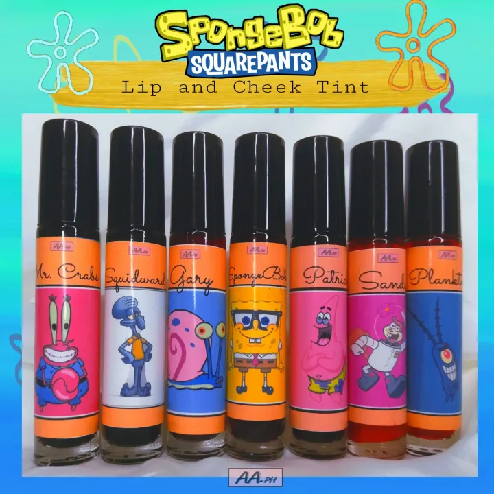 SpongeBob SquarePants Inspired Gel Based Lip and Cheek Tint (10ml) 1pc ...