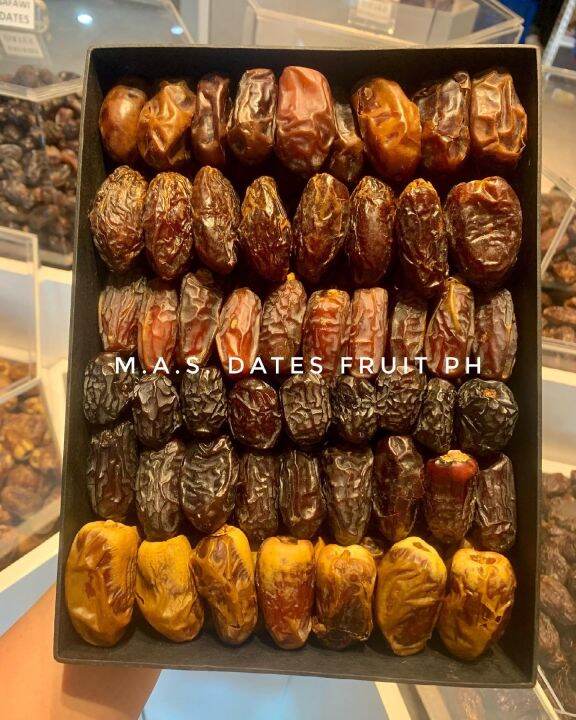 Luxury Dates Fruit Box ( 6 varieties plain dates ) imported from Middle ...