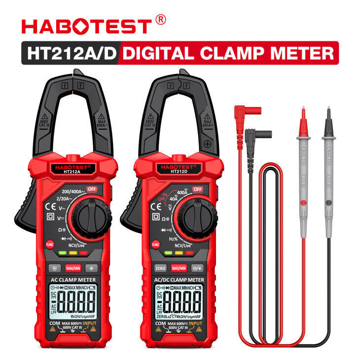 HABOTEST HT212 Clamp Multimeter Digital Voltage Meter High Precision ...