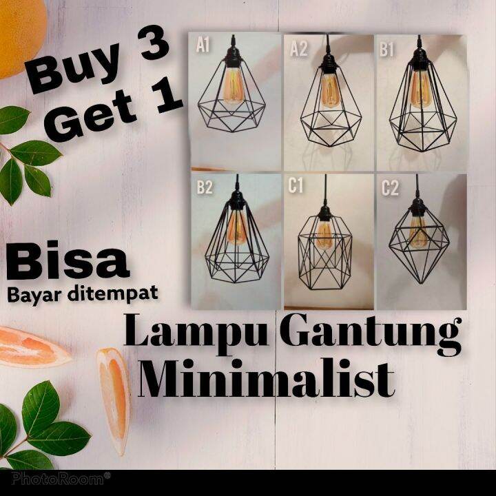 Kap Lampu Gantung Minimalis Besi | Lazada Indonesia