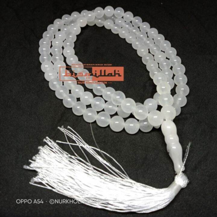 TASBIH BATU GIOK PUTIH SALJU 99 BUTIR 8MM | Lazada Indonesia