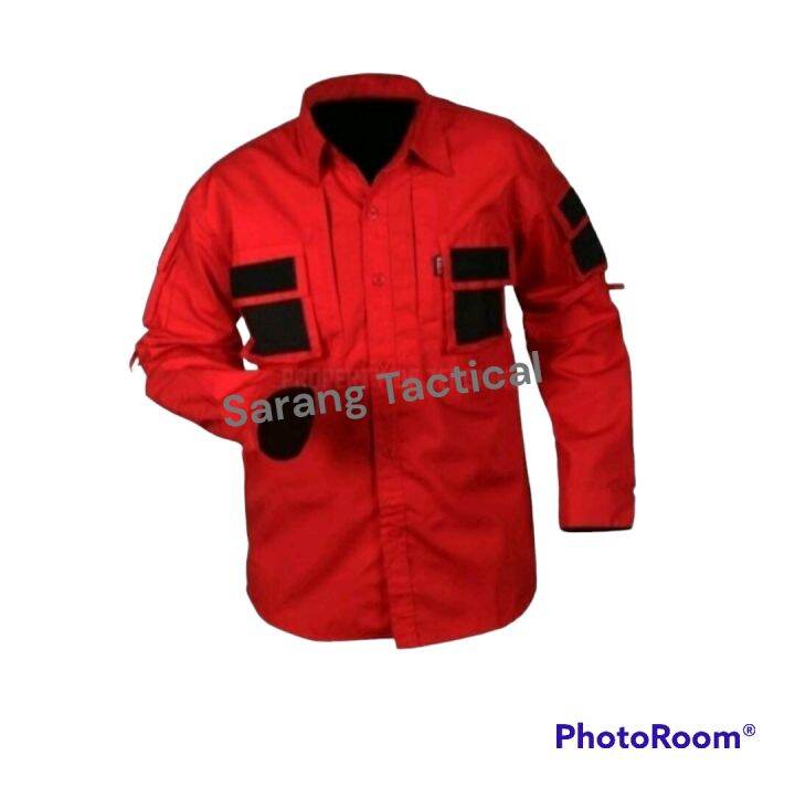 Kemeja Tactical Merah/Baju Tactical Merah/Kemeja Merah/Kemeja Pdl ...
