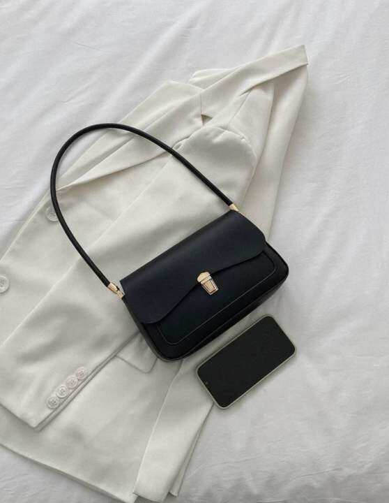 Metal lock flap square bag | Lazada.co.th