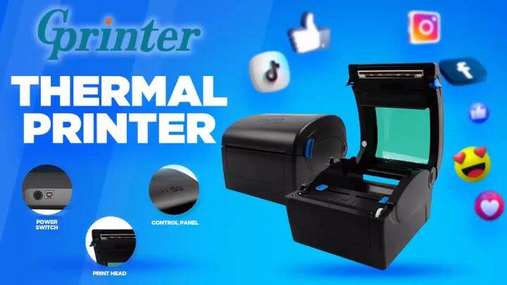 G printer Thermal Printer + One Free 100x150mm Sticker Waybill | Lazada PH