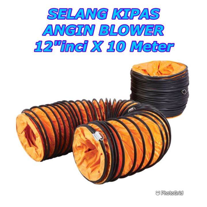Selang Fleksibel Kipas Angin Blower 12"X10M Flexible Duct 300, 12 inchi X 10 Meter NLG Portable ...