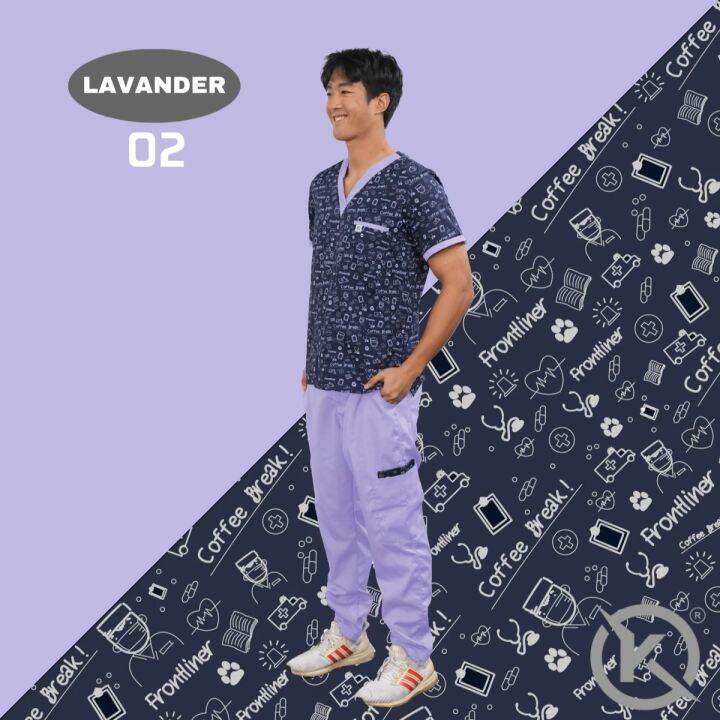 Scrub Suit 3rd Gen KSS3G-02 PRINTED MEDICAL ELEMENTS Invisible Side ...