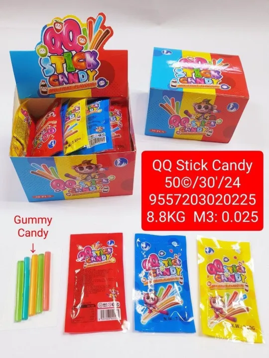 ลูกอมกัมมี่คิวคิวรสผลไม้(QQ Stick Candy) 1 กล่อง บรรจุ 30 ชิ้น | Lazada ...