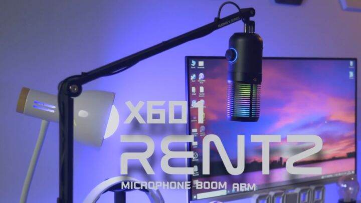 🎮 GAMING NUBWO X601 RENTZ Microphone Boom Arm ขาจับไมโครโฟนยึดกับโต๊ะ ขาจับไมค์ สตรีมมิ่ง เก็บ ...