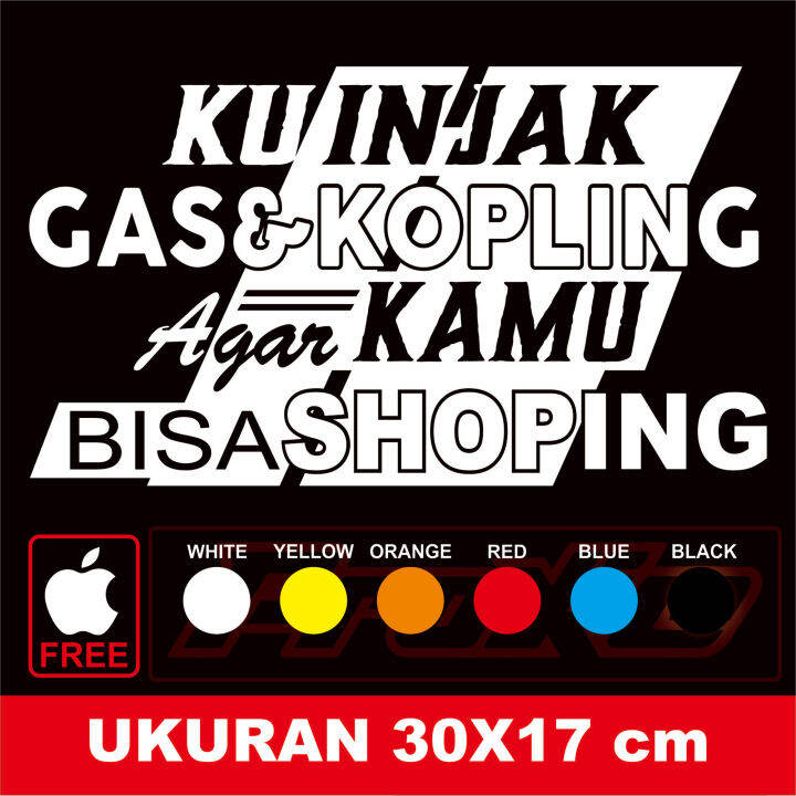 Sticker Stiker Kata Kata Untuk Kaca Mobil | Lazada Indonesia