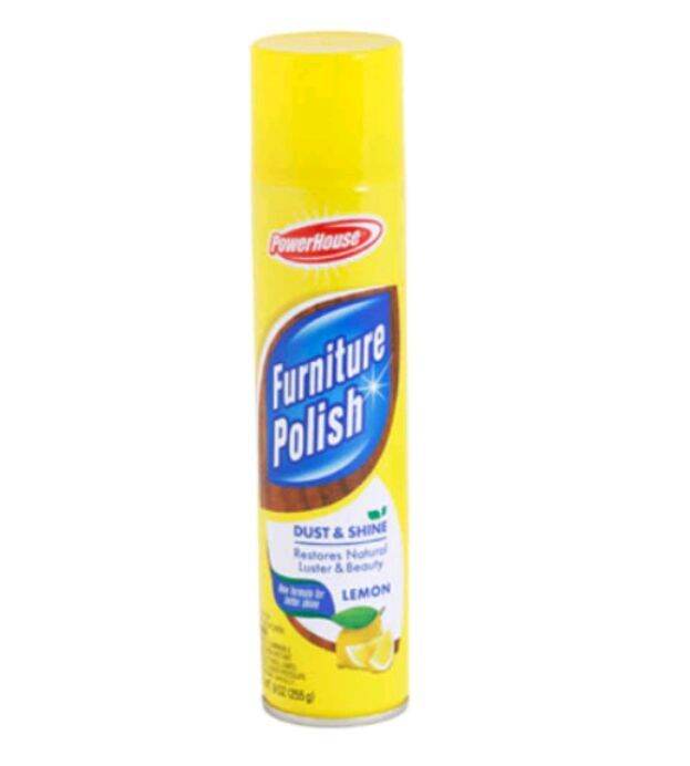 POWERHOUSE FURNITURE POLISH DUST AND SHINE LEMON SCENT (255g) | Lazada PH