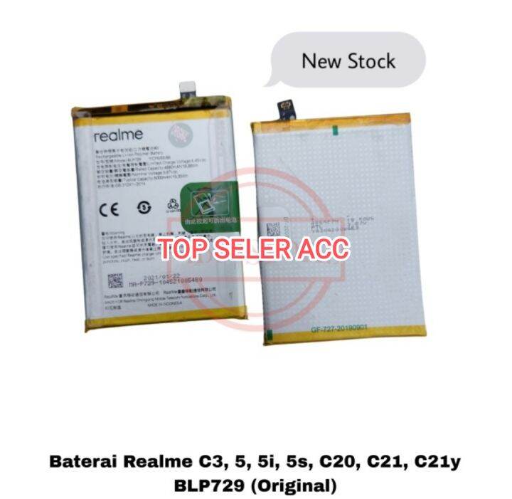 REALME C3 C21 C21Y REALME 5 5i 5S BATRE BATERAI BATTERY REALME C21Y ...