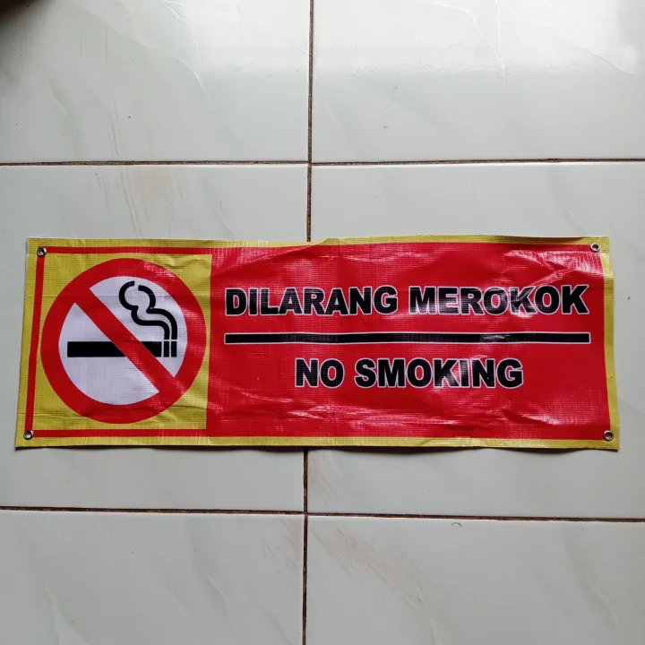Spanduk Dilarang Merokok No Smoking | Lazada Indonesia