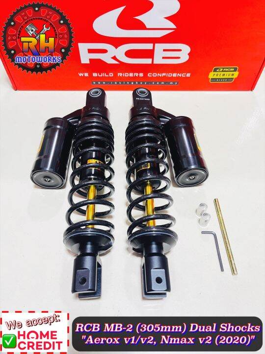RCB MB2 (305mm) Rear Dual Shocks for Aerox v1/v2, Nmax v2 (2020 ...