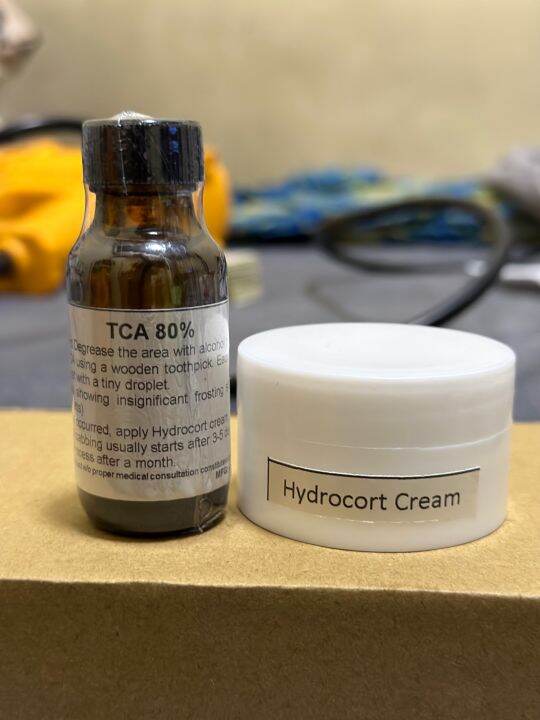 TCA Cross Peel 80% 20ml and Hydrocort Cream for Face and Body Scar ...