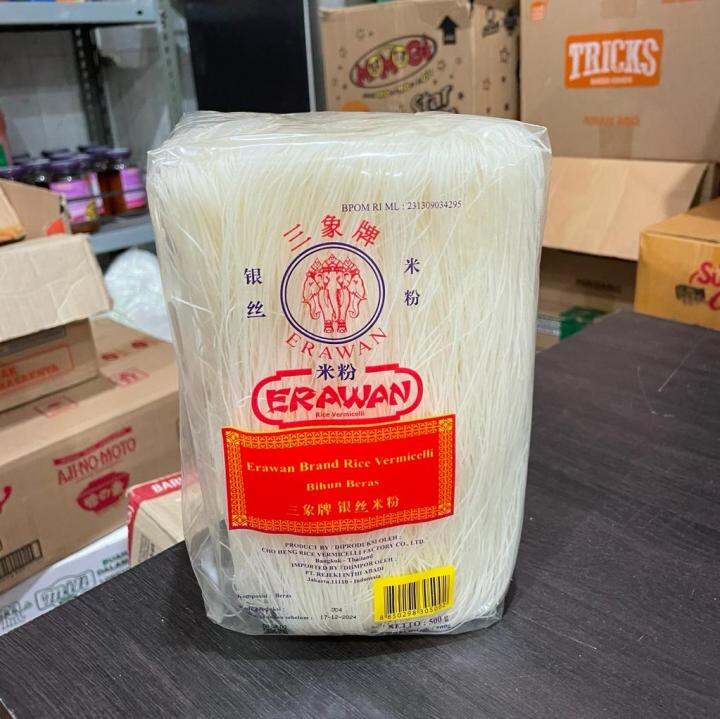 Bihun Erawan 500gr / Bihun Beras Cap Gajah Rice Vermicelli / Bihun Beras Polos Thailand | Lazada ...