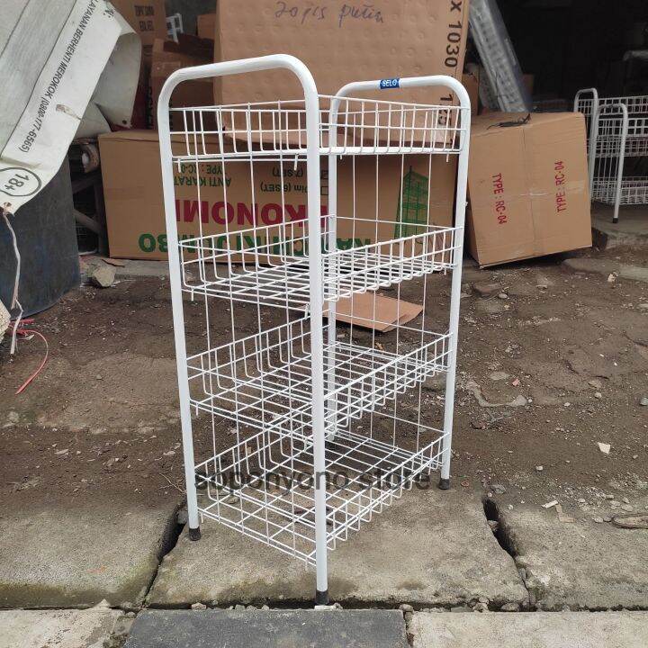 Rak chiki serbaguna susun 4 80cm/Rak toko/Rak snack/Rak display/Rak ...