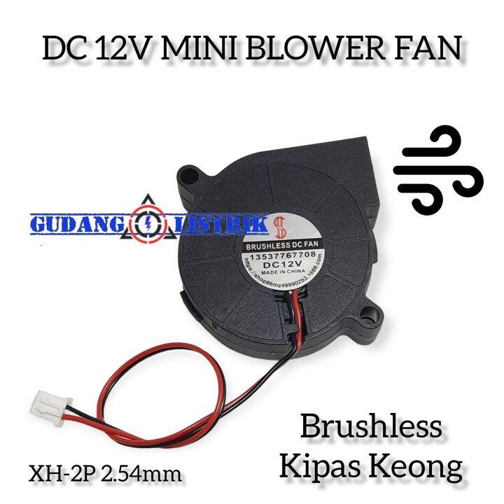 12V DC Mini Fan Blower Kipas Keong Brushless Cooler Fan Conch | Lazada ...