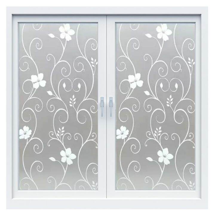 stiker jendela,sunblast, stiker kaca bunga putih L90 Penghiyas kaca ...