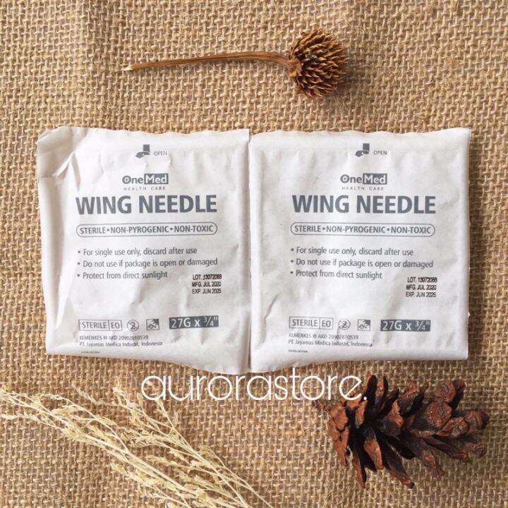 Wing needle 27G jarum kupu kupu suntik putih infus whitening | Lazada ...