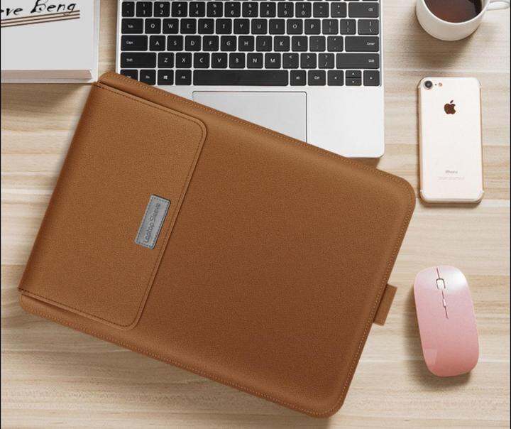 4 in 1 Set Laptop Stand Bag/Pouch Leather Sleeve Magnets Waterproof ...