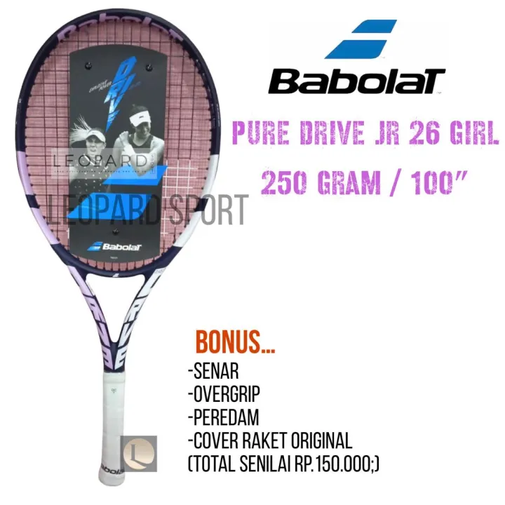 Raket Tenis Babolat PURE DRIVE JR 26 GIRL Berat : 250g 100" Original ...