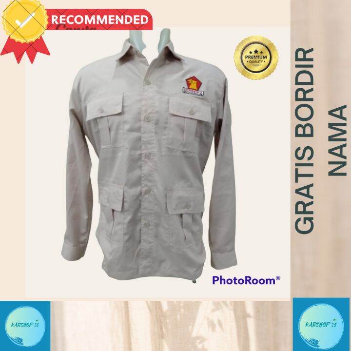Kemeja Seragam PDH Prabowo Partai Gerindra Kantong 4 | Lazada Indonesia
