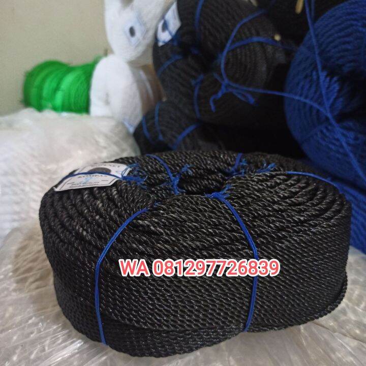 tambang 3mm warna hitam/ roll. tali PE. tambang safety. tali tambang 3mm | Lazada Indonesia
